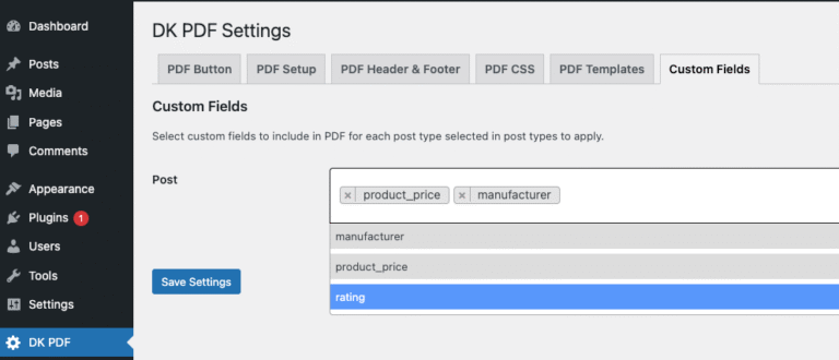 WordPress PDF Custom Fields - dinamiko.dev